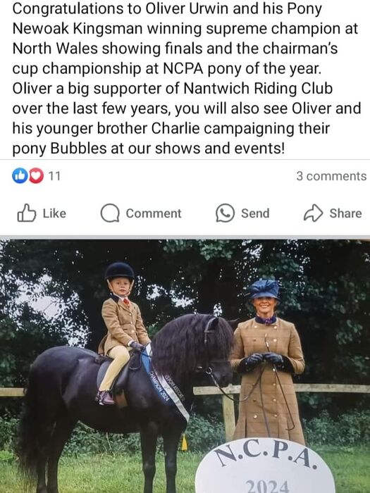 Bridgemere CE Primary School | NCPA Pony of the Year